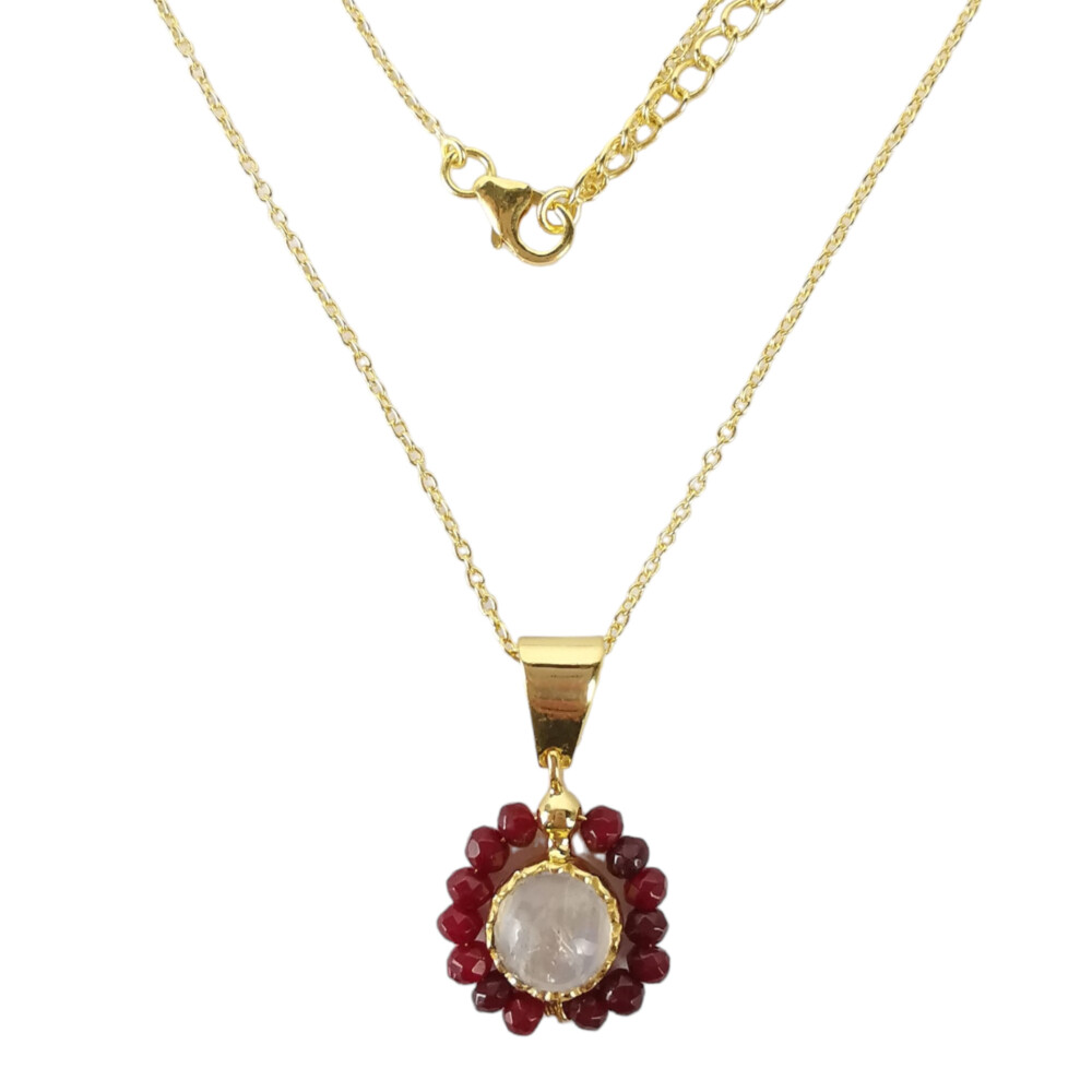.925 Ruby Moon Necklace | Sotran Dekorativ
