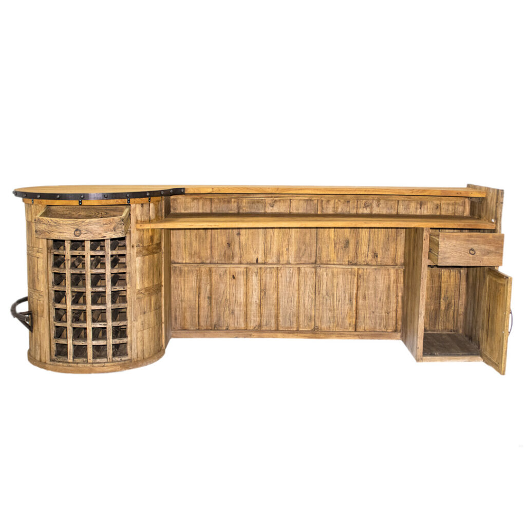 Wooden Chad Bar With Storage | Sotran Dekorativ