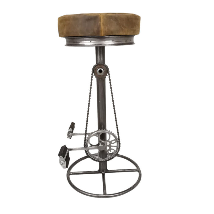 Leather Top Bicycle Bar Stool - Sotran Dekorativ