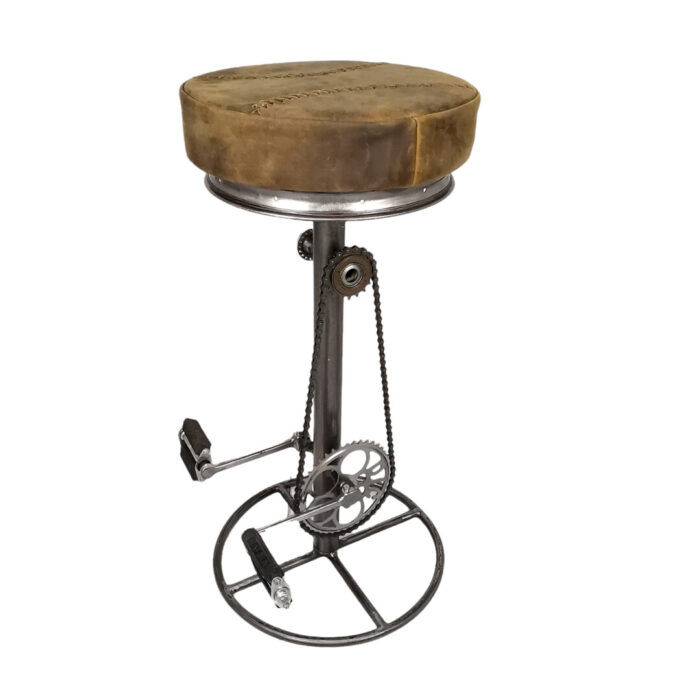 Leather Top Bicycle Bar Stool - Sotran Dekorativ