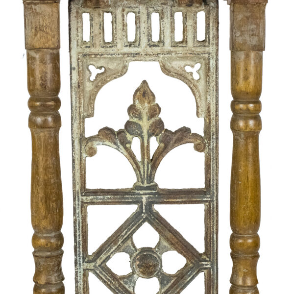 Wooden And Iron Jali Side Table | Sotran Dekorativ