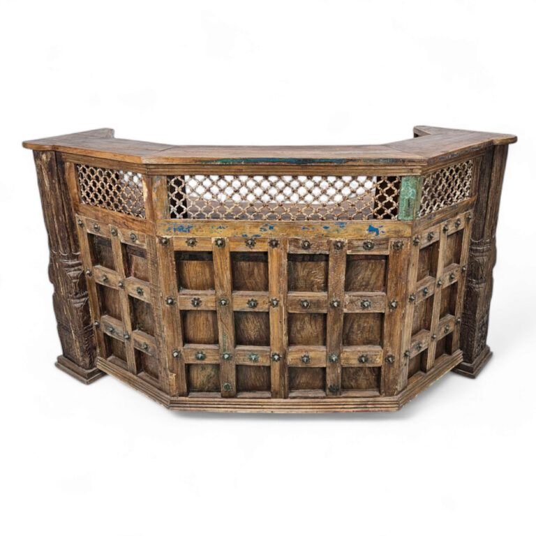 Wooden Freestanding Aji Jali Bar Counter | Sotran Dekorativ
