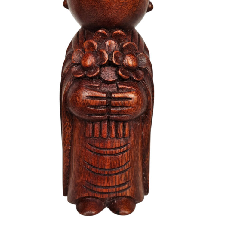 Carved Monk In Robe Statue | Sotran Dekorativ